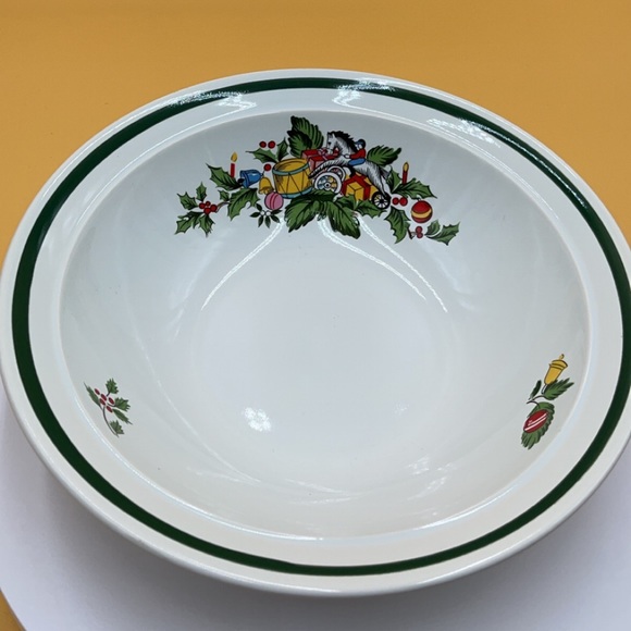 Vintage | Holiday | Vintage Stoneware Japan Christmas Bowl Rocking ...